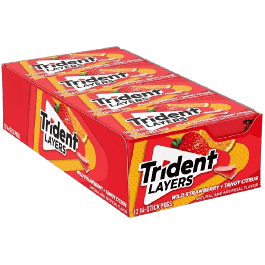 TRIDENT LAYERS STRAWBERRY 12 CT