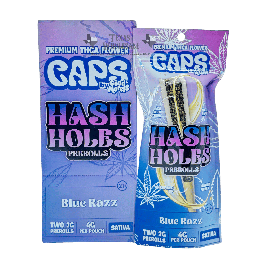 CAPS HASH ROLL BLUE RAZZ 10/2PK