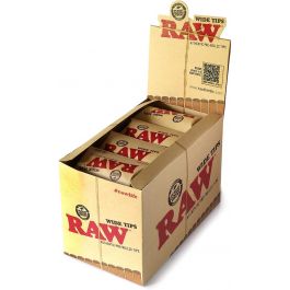 RAW TIPS PRE-ROLLED WIDE 20CT