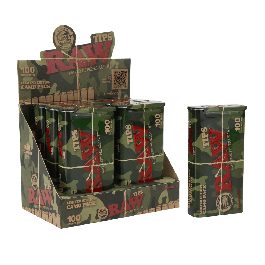 RAW TIPS PRE-ROLLED CAMO TIN 6CT - CIGARETTES PAPERS - CATEGORIES