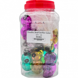 GLASS SNIFFER SKULL OLB815 12CT