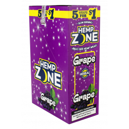 HEMP ZONE WRAPS GRAPE 15/5PK - CIGARETTES PAPERS - CATEGORIES