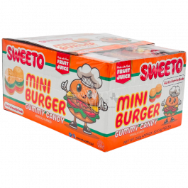 SWEETO GUMMY MINI BURGER 60CT